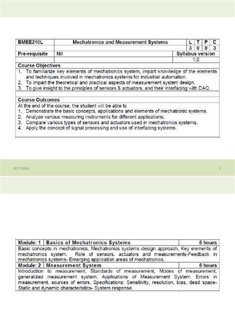 2 module 1 introduction basics of mechatronics systems basic