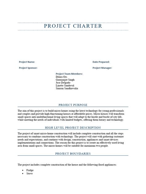 Project Charter Capstone Pdf Project Management Risk
