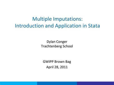 Ppt Multiple Imputations Introduction And Application In Stata