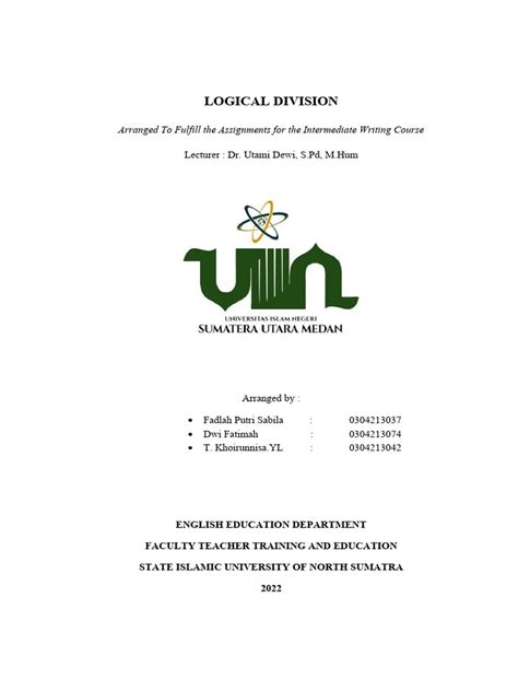 Group 7 Logical Division Pattern Pdf Essays Grammatical Number