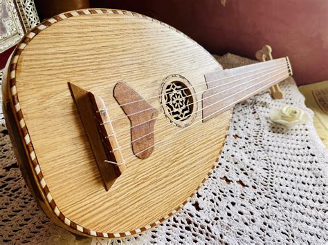 Small Lute Music Oud Instrument Strings Tunes Musical Etsy Uk