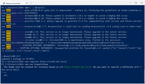Installing The Sxa Cli