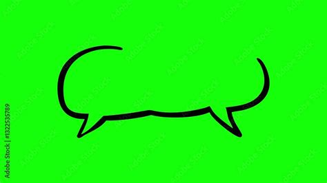 Speech Bubble For Text Pop Up Chat Box Message Box Cartoon Animated Icon Text Box On Green