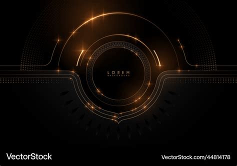 Abstract Black And Gold Luxury Geometric Shapes Vector Image