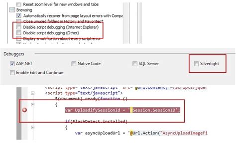 Debugging Javascript With Ie9 Visual Studio 2010 Mvc3 And Razor