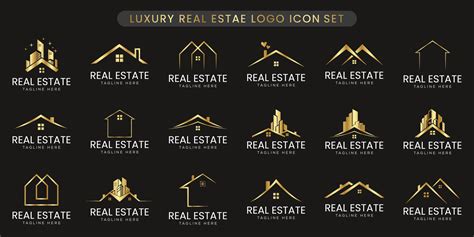 Collection Of Creative Luxury Real Estate Logo Design Icon Templates