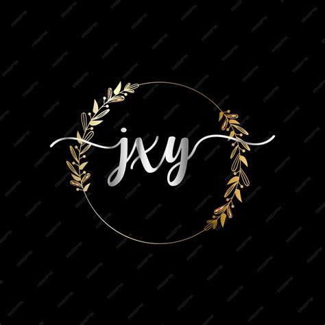 logotipo inicial jxy para evento de celebração casamento cartão de