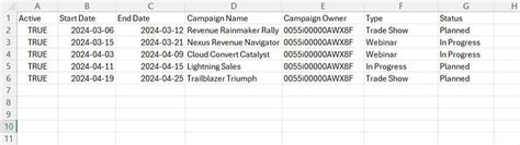How To Bulk Create Campaigns In Salesforce Via Data Loader