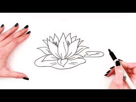 How To Draw A Lotus Flower Step By Step Lotus Flower Drawing Drawing Tutorial Super Easy