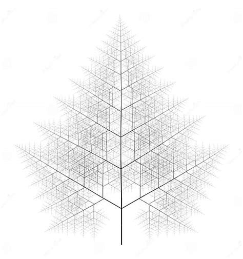 vector computer generated self similar l system branching tree fractal