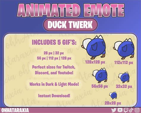 Animated Emote WHITE Duck Twerk W Pants Chick Thicc Goose Booty Twitch Youtube Discord