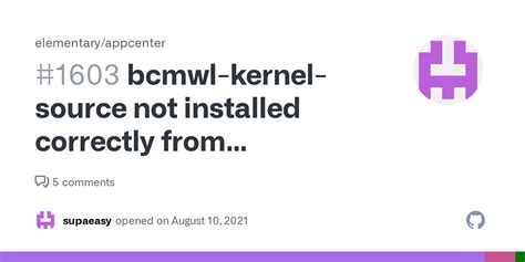 Bcmwl Kernel Source Not Installed Correctly From Appcenter Wifi On Macbooks · Issue 1603