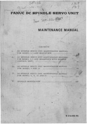 Fanuc Servo Unit Maintenance Manual Manuals User Guides CNC Manual