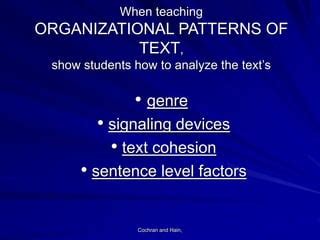Text Structures Presentation In Structure PPT