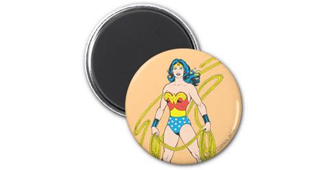 Wonder Woman Holds Lasso 5 Magnet Zazzle