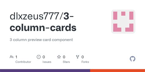 Github Dlxzeus7773 Column Cards 3 Column Preview Card Component