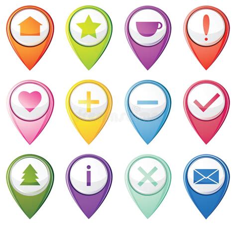 Gps Navigation And Map Icons Stock Vector Illustration Of Design Mark 24278937