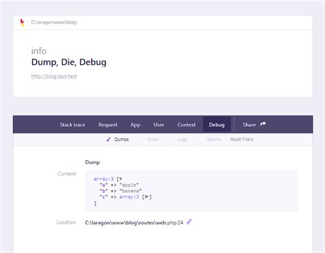 Các Lệnh Debug Trên Laravel Dump Dd Ddd