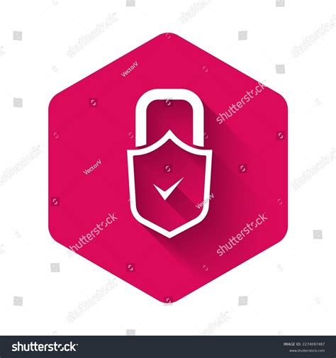 White Open Padlock Check Mark Icon Stock Vector Royalty Free