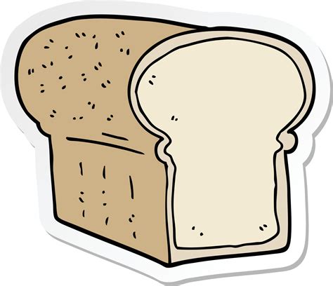 Sticker Of A Cartoon Loaf Of Bread 9704671 Vector Art At Vecteezy