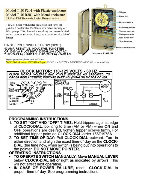 Intermatic T Timer Wiring Diagram Wiring Diagram Pictures