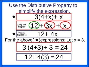 Distributive Property Power Point And Handouts TpT