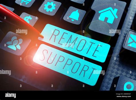 Inspiration Showing Sign Remote Support Concept Meaning Help End Users To Solve Computer