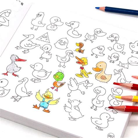 드로잉 타임 아기 그림 용품 아트 그래피티 노트 어린이 색칠하기 책 드로잉 교과서 스틱 피규어 그리기 방법 책