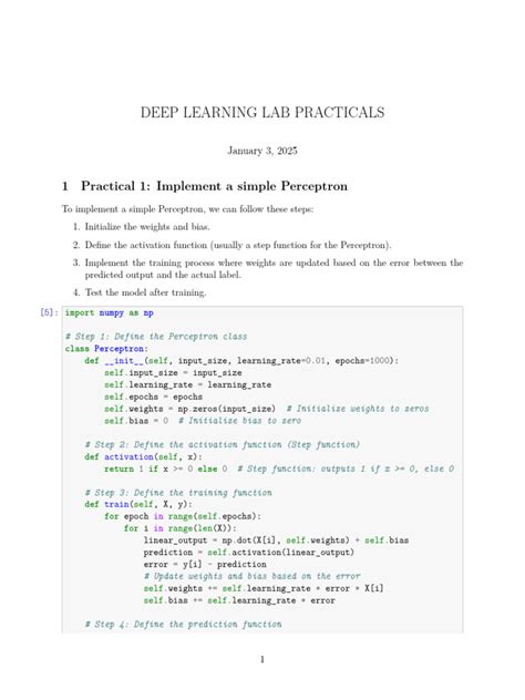 Deep Learning Lab Practicals Pdf Artificial Neural Network