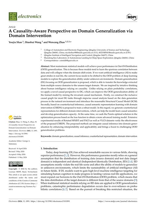Pdf A Causality Aware Perspective On Domain Generalization Via Domain