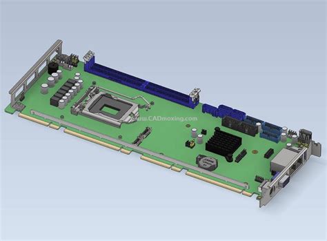 电脑cpu中央处理器板 Pce 7131g2 00a2 拓展板三维模型 Cad模型网海量3d模型图纸免费下载。