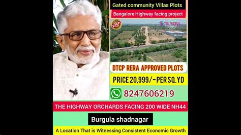 Near By Rrr Open Plots Bangalore Highway Facing Project Call Me 8247606219 Shadnagar