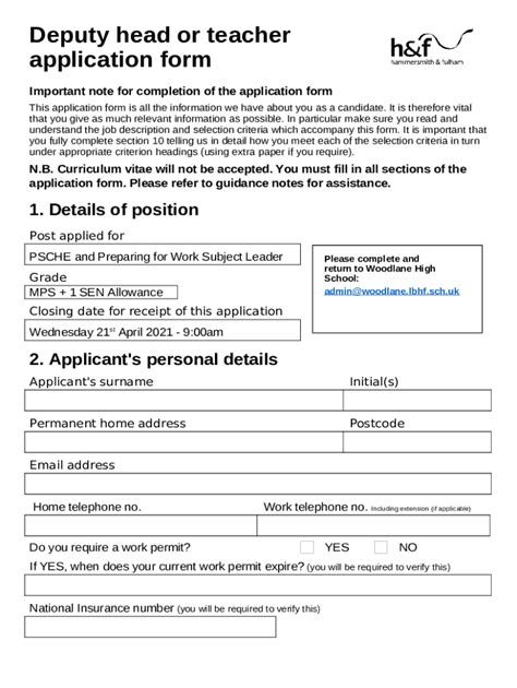 Tsc Study Leave Application In Pdf Download And How Doc Template
