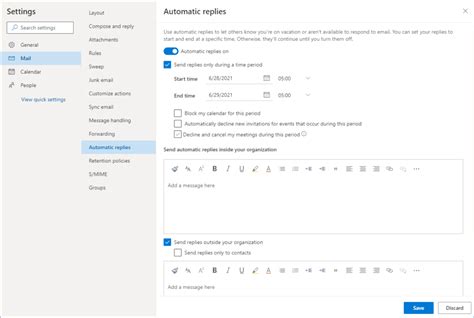 Set Up Out Of Office In Outlook Calendar Michael Lewis