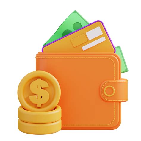 3d Illustration Credit Card Wallet And Money 23364466 Png