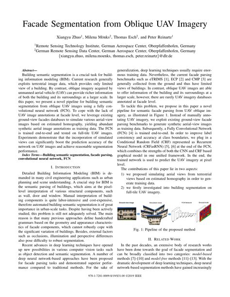 Pdf Facade Segmentation From Oblique Uav Imagery