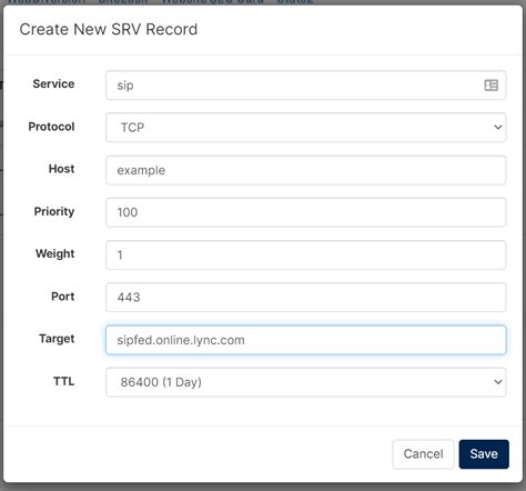 How To Add An Srv Record Knowledgebase