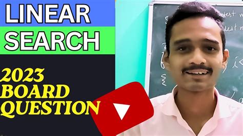 Linear Search In Java 2023 Board Solutions Computer Application Linear Search Program Anurag