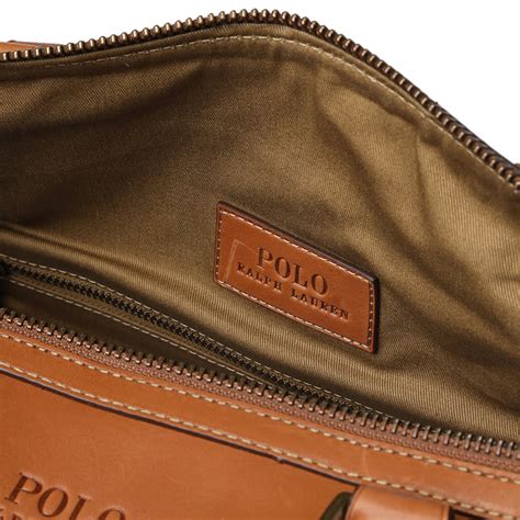 Polo Ralph Lauren Leather Duffle Bag Cognac End Uk