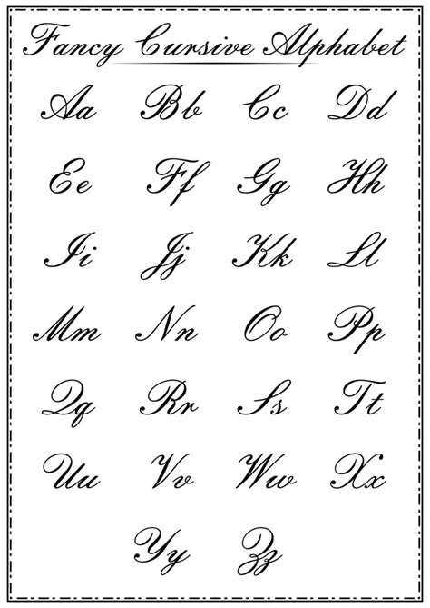 Writing Fancy Cursive Cursive Handwriting Styles