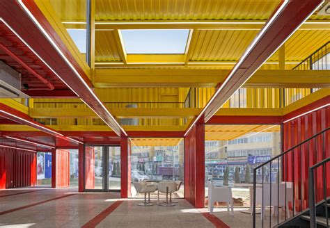 Container Stack Pavilion Peoples Architecture Archdaily