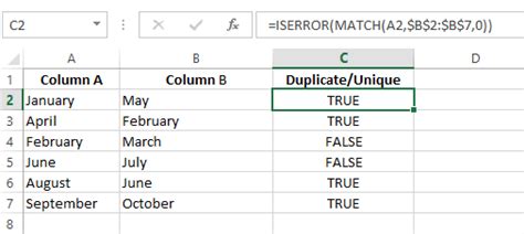 how to compare two columns in excel a step by step guide datacamp