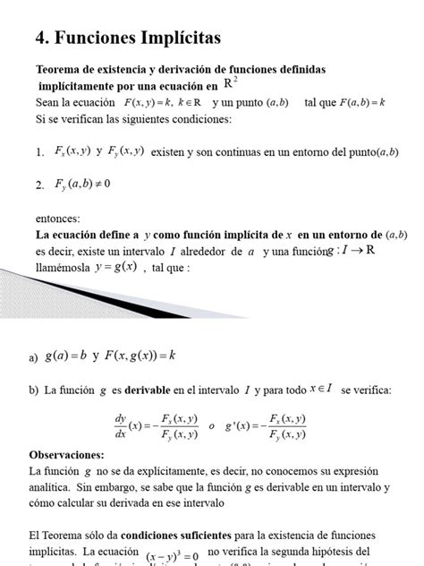 4 Funciones Implicitas Uam Pdf Ecuaciones Análisis Matemático