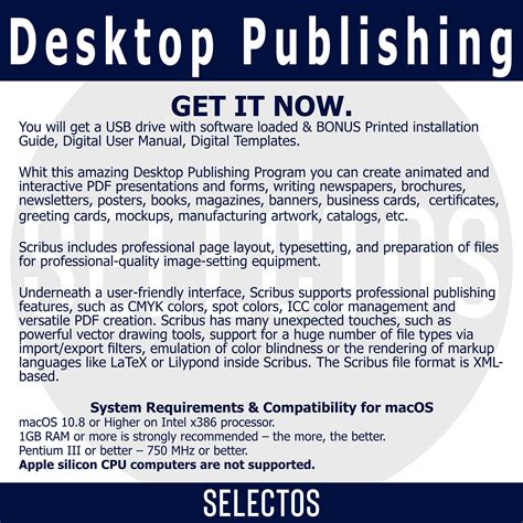 Desktop Publishing Macos Scribus Software On Usb Make Cards Banners