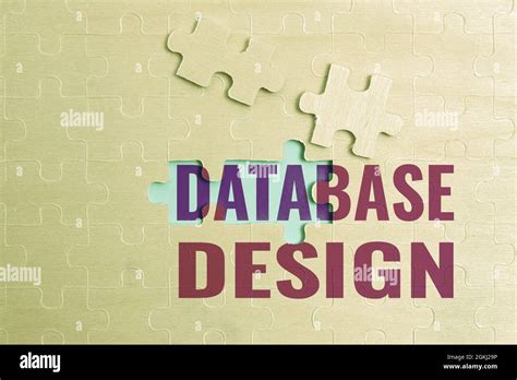 Sign Displaying Database Design Business Approach Organisation Of Data