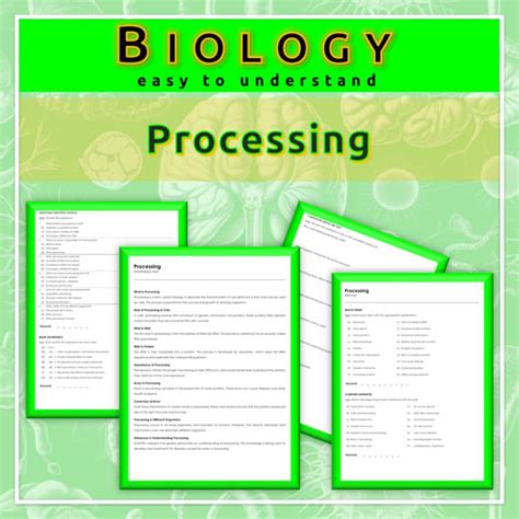Biology Easy To Understand Processing Infotext Exercises By