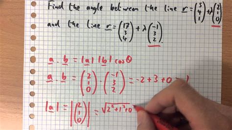 Question Video Finding The Angle Between Two Given Vectors