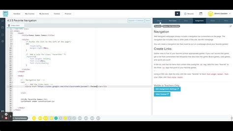 4 3 5 Favorite Navigation Codehs Youtube