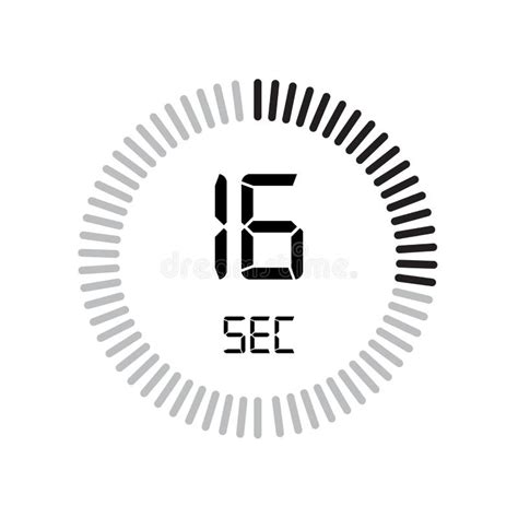 The 30 Seconds Icon Digital Timer Clock And Watch Timer Countdown Symbol Isolated On White