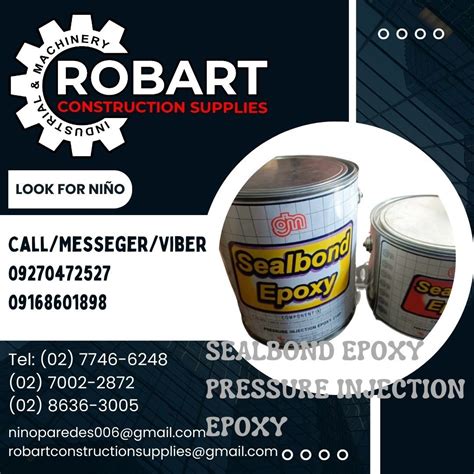 Sealbond Epoxy Pressure Injection Epoxy Commercial And Industrial Construction Tools And Equipment